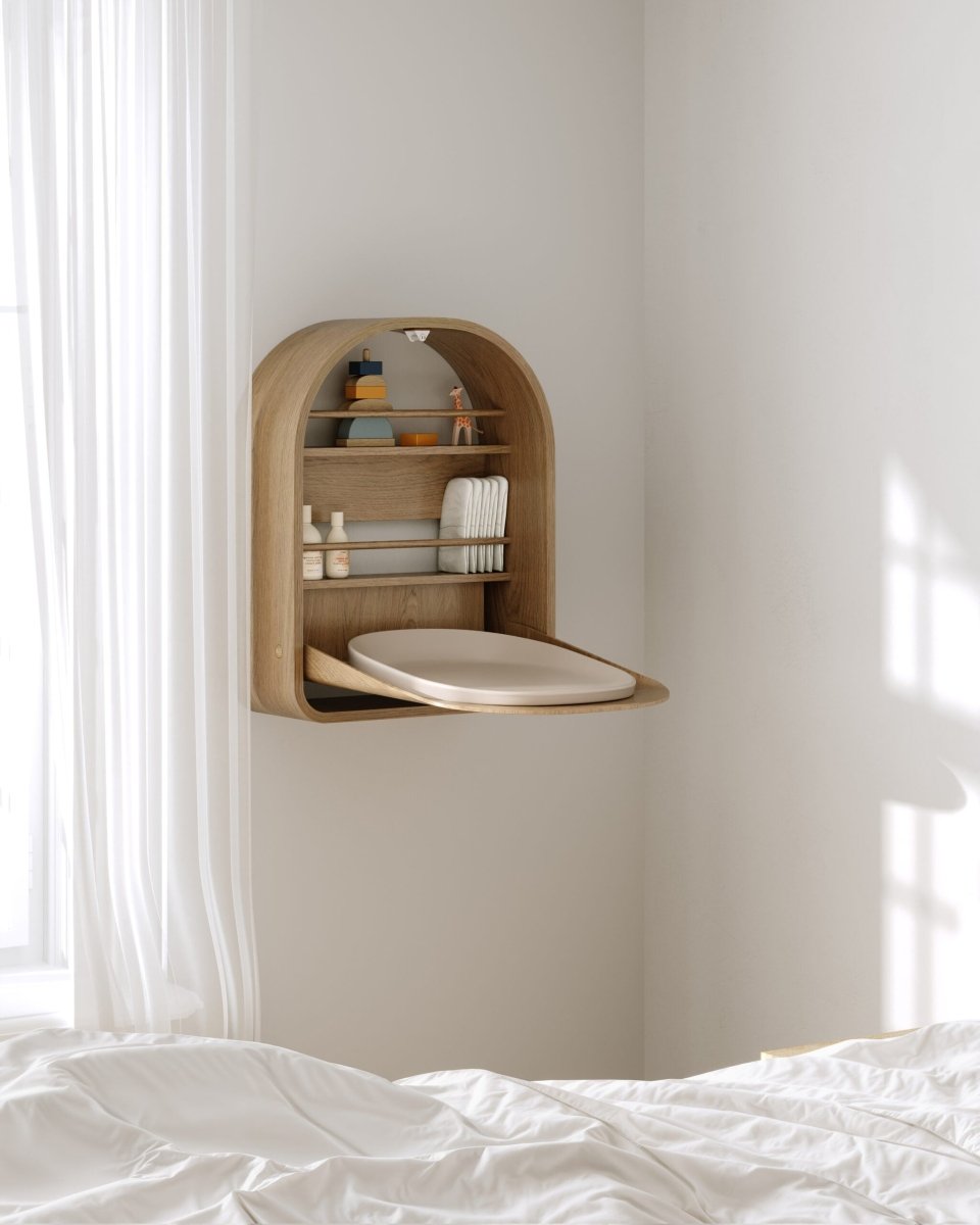 KAS COPENHAGEN | Wall-Mounted Changing Table Kai - Oak – Les Petits